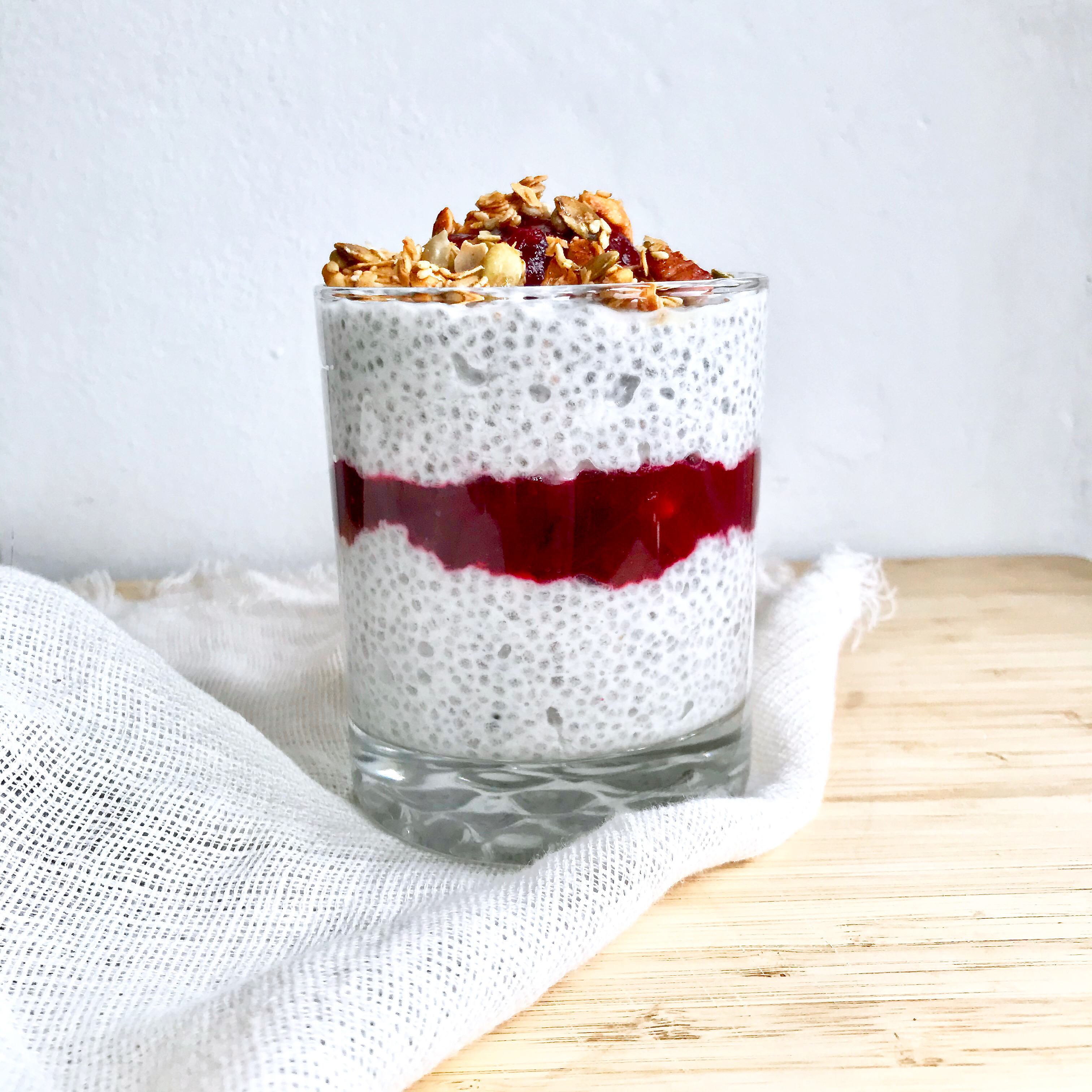 Kefir Chia Pudding with Maple-Ginger Cranberry Sauce – What's Cooking ...