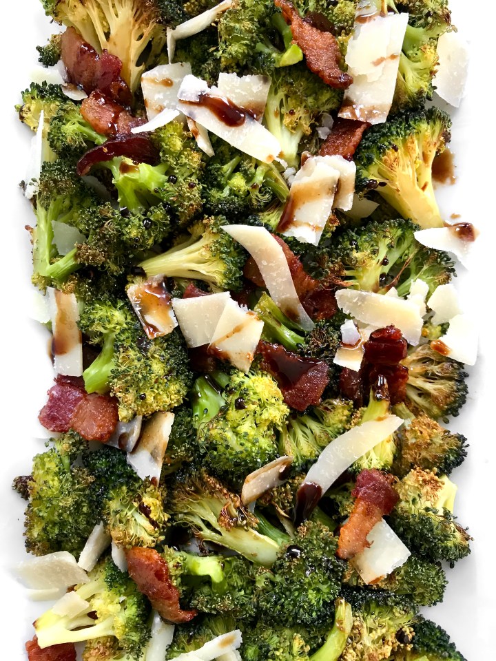 Roasted Broccoli with Bacon, Parmesan, and Balsamic Glaze – What's ...